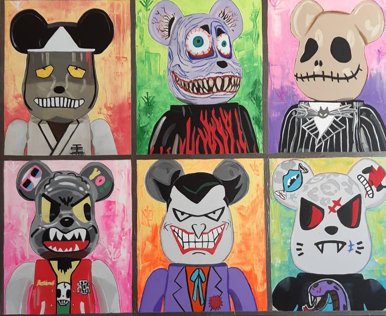 Portraits of famous cartoon characters. Original artwork. Painting by ...