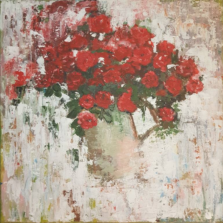 Roses of happiness Painting by Elena Adams | Saatchi Art