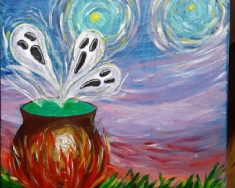 Cauldron of Ghosts Painting by Sarah Lucio | Saatchi Art