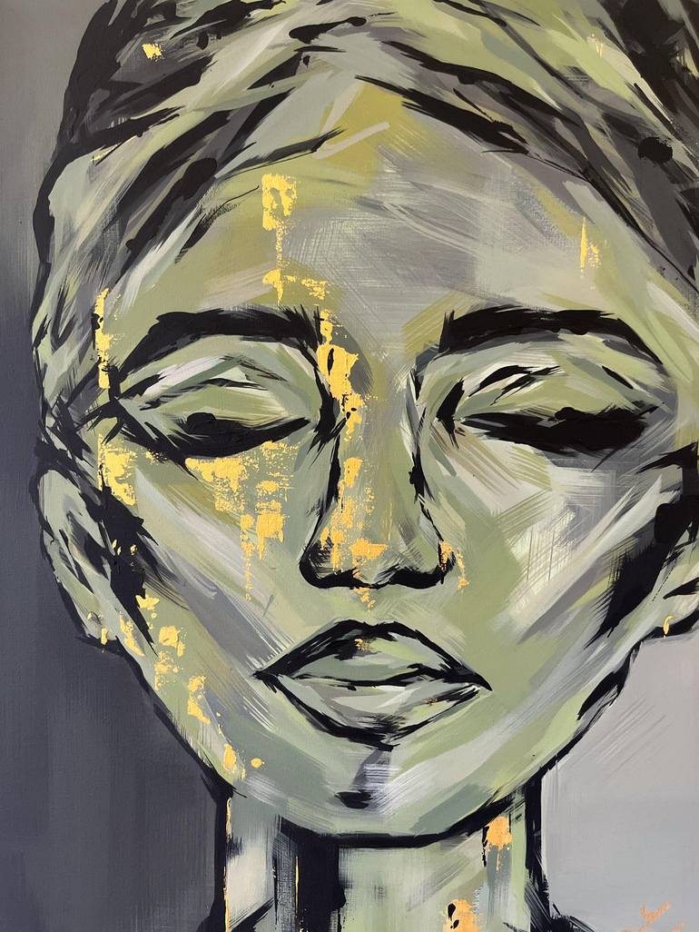 MAGNITUDE Abstract Acrylic Painted Artwork on Canvas Painting by Julia ...