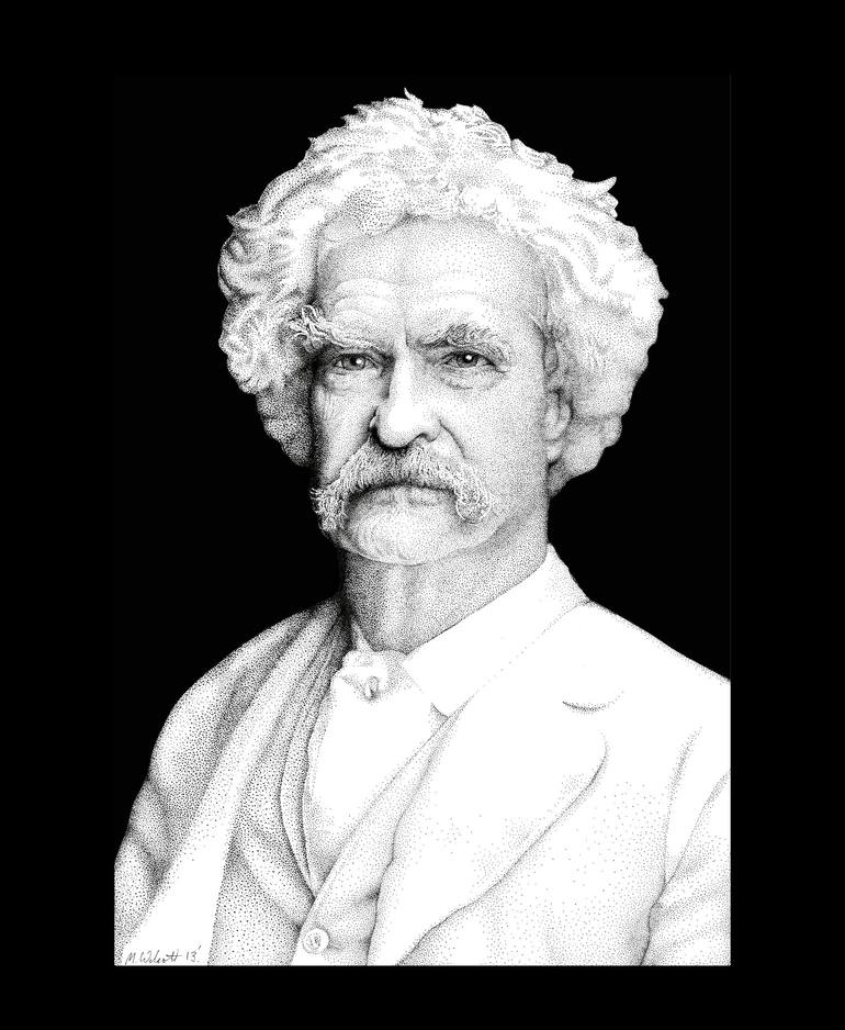 Mark Twain Drawing by Michael Walcott | Saatchi Art