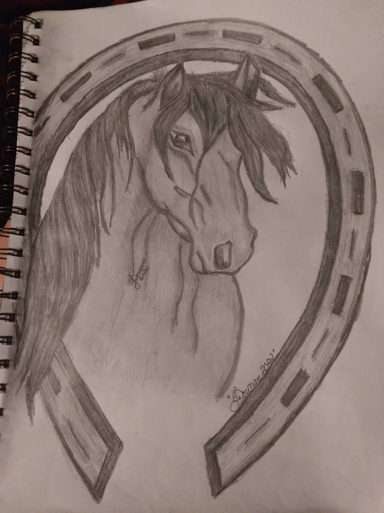 Love of horses Drawing by Jennifer Dorman | Saatchi Art