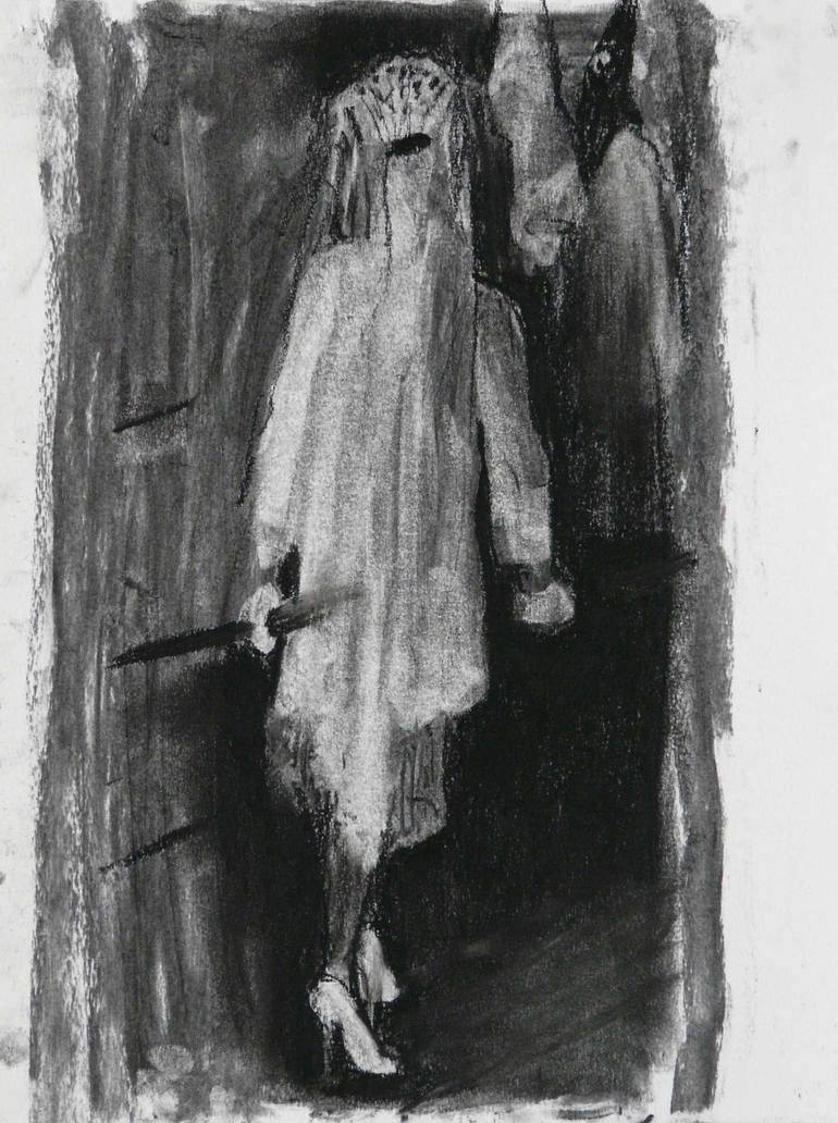 The veiled # 5 (Mantilla) Drawing by Alice Brasser | Saatchi Art