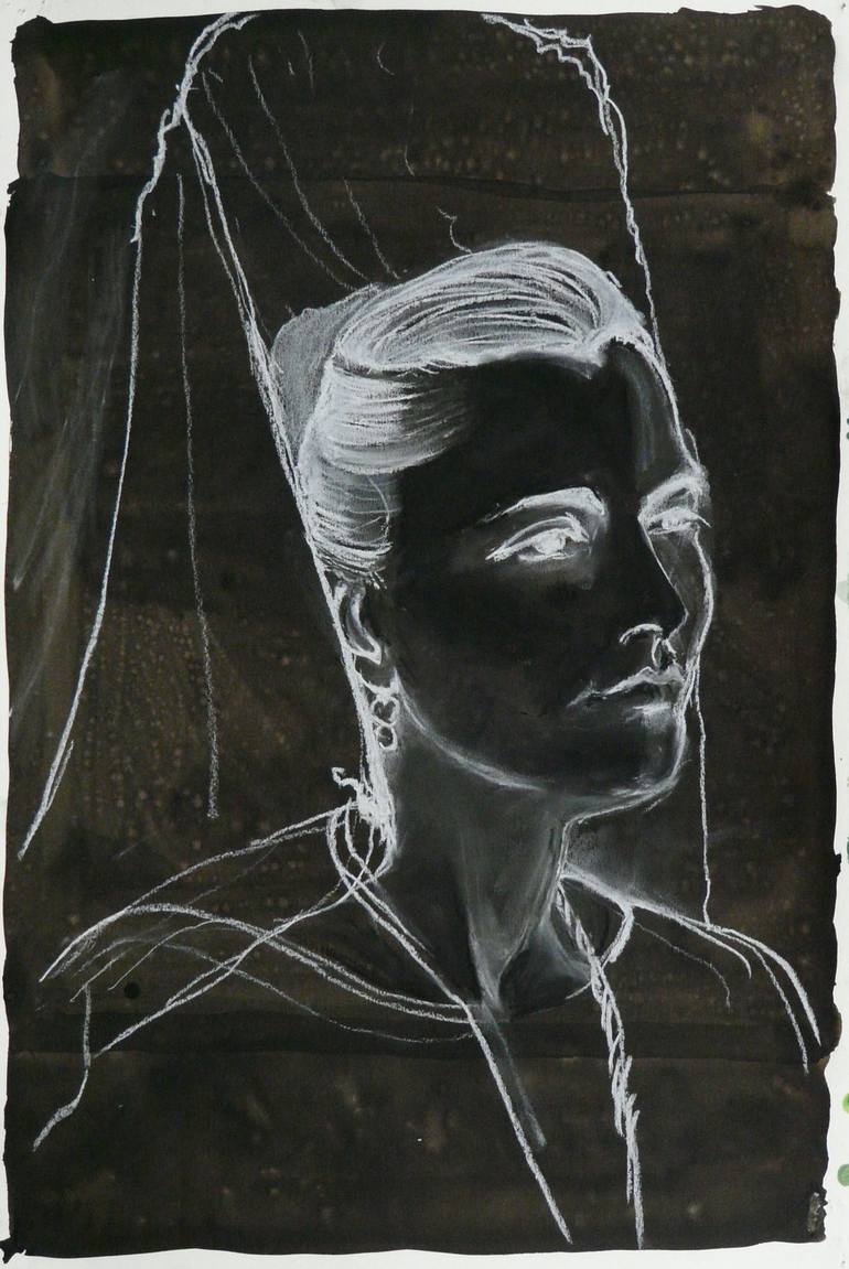 The veiled # 4 (Mantilla) Drawing by Alice Brasser | Saatchi Art