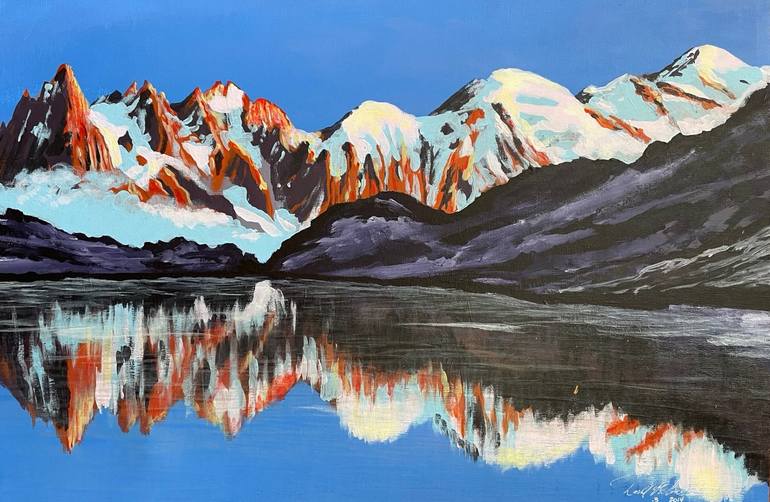Snowy Mountains Painting by The Duke | Saatchi Art