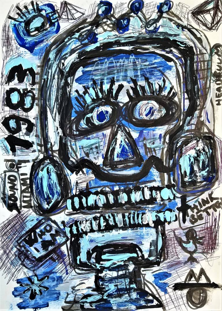 Abstract. Skeleton. Vintage & Retro. Painting by Head Buum | Saatchi Art