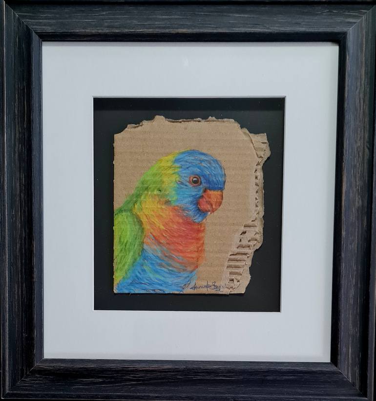 Rainbow Lorikeet Drawing by Jennifer Burns | Saatchi Art