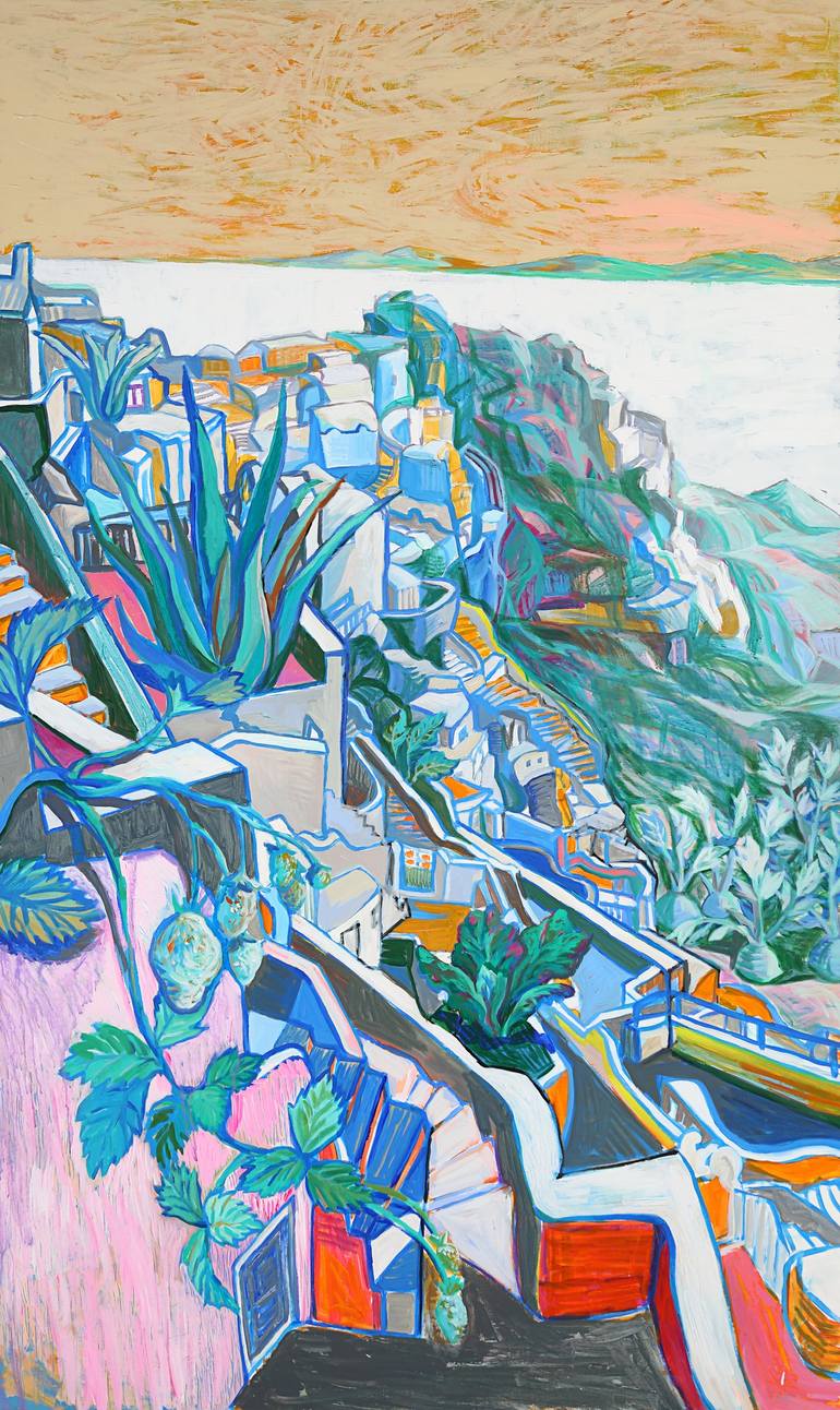 Nature village Painting by Yujin L | Saatchi Art