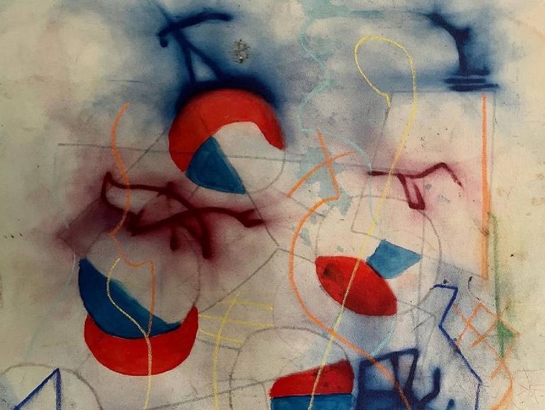 My Own Private 1950s Painting by Helwing Villamizar | Saatchi Art