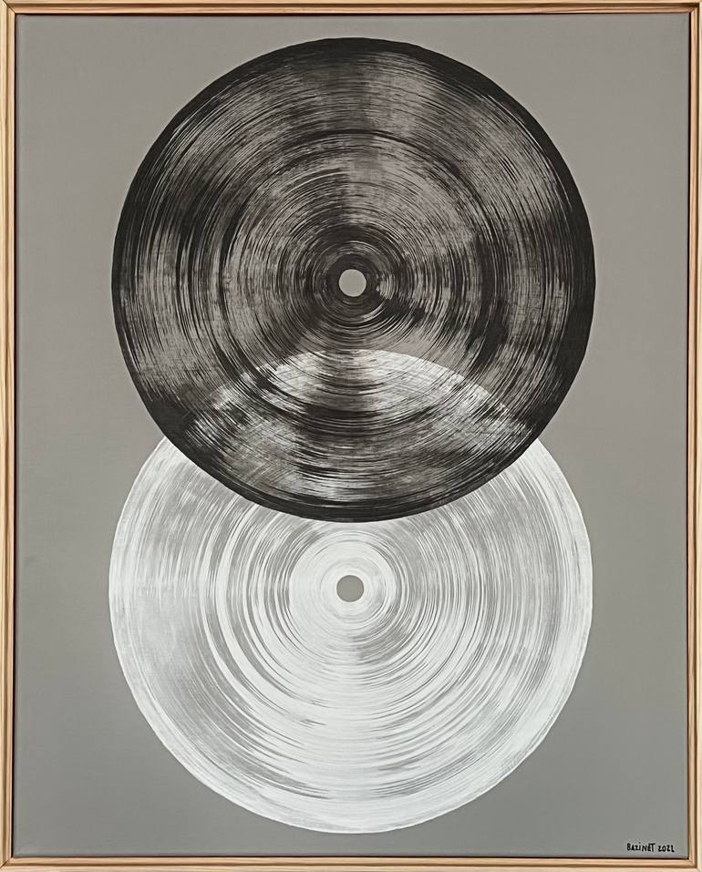 Black on Grey Painting by Sylvain Bazinet | Saatchi Art