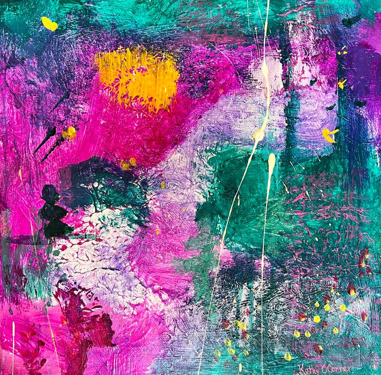 MEDITATION GARDEN Painting by Kathy Oconner | Saatchi Art