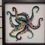 Colorful Octopus Quilling (12x12) in Handmade Frame with glass Mixed ...