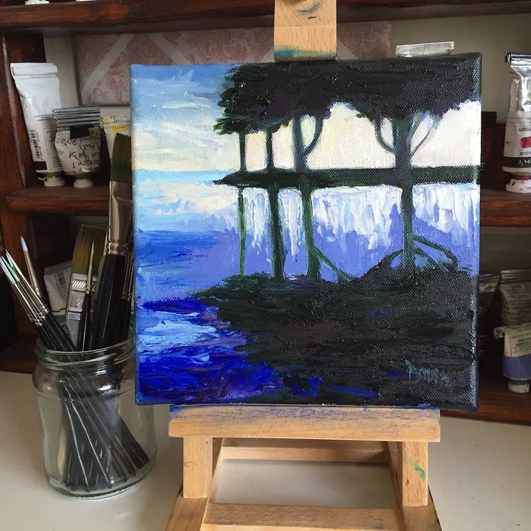 The Light on the Lake Painting by Dawn Rodger | Saatchi Art
