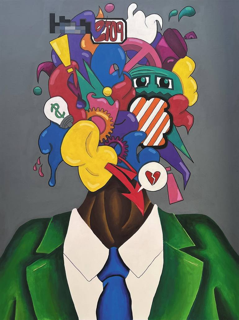 “Scatter Brain” Painting by Elisha NeVille | Saatchi Art