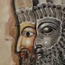 Assyrian kings, watercolor and charcoal drawing Drawing by Daria ...