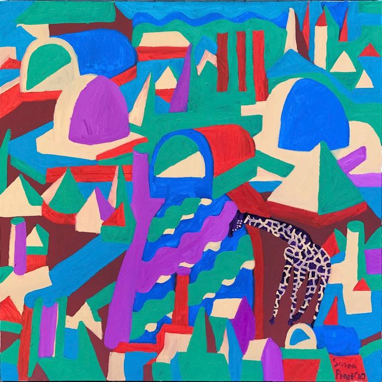 Nuclear landscape. Painting by Simon Pratt | Saatchi Art