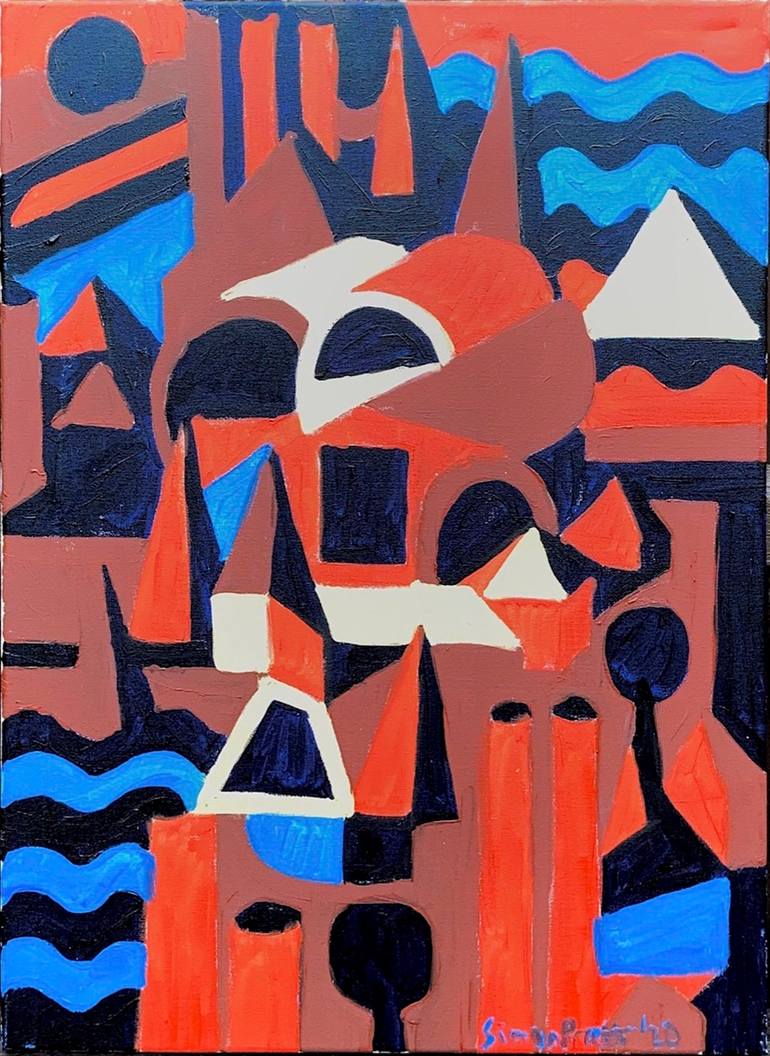 Factory scene. Painting by Simon Pratt | Saatchi Art