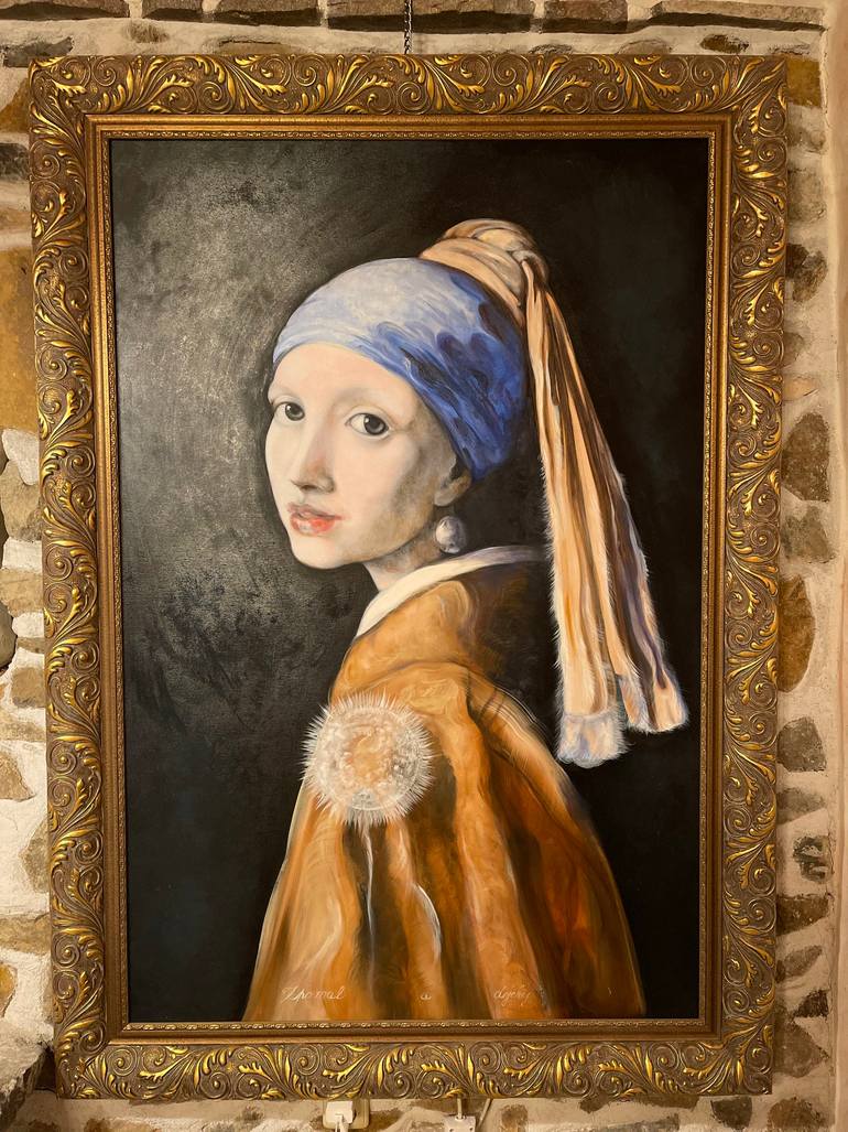Girl with a Dandelion Painting by Michaela Absolonová | Saatchi Art ...