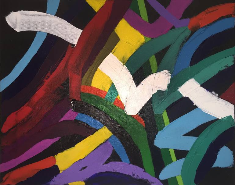 Ribbons-Holy Spirit Painting by Joe Semprini | Saatchi Art