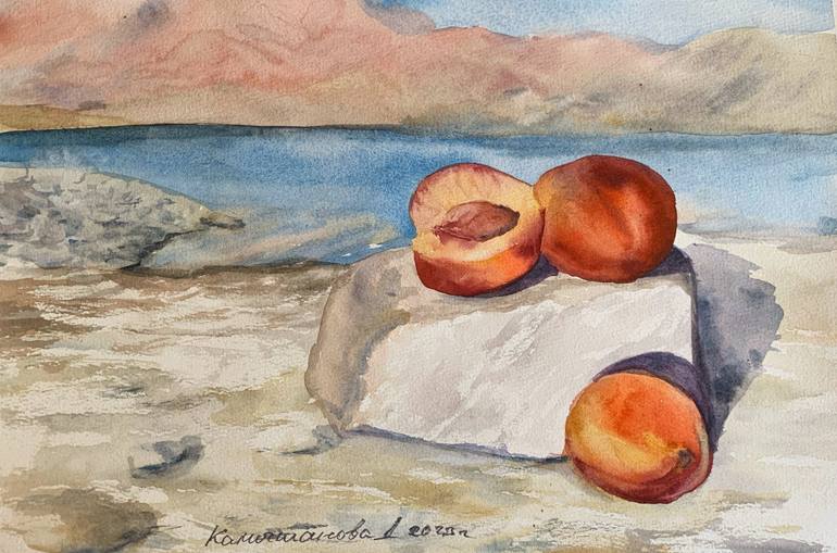 Picnic at the Azat reservoir Painting by Daria Kamishanova | Saatchi Art