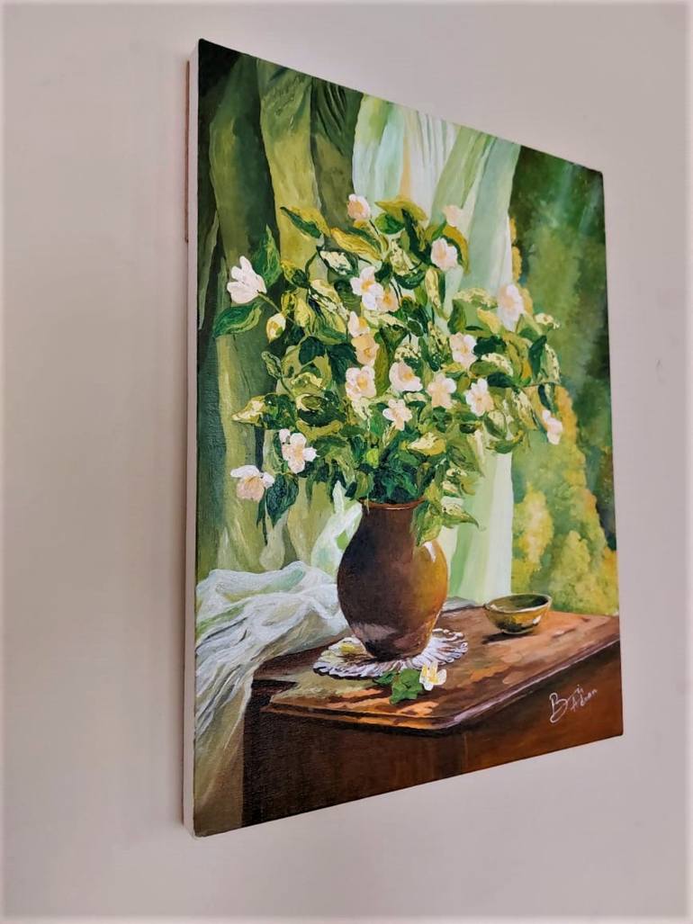 But there is hope out the window.. Painting by Rabia Adnan | Saatchi Art