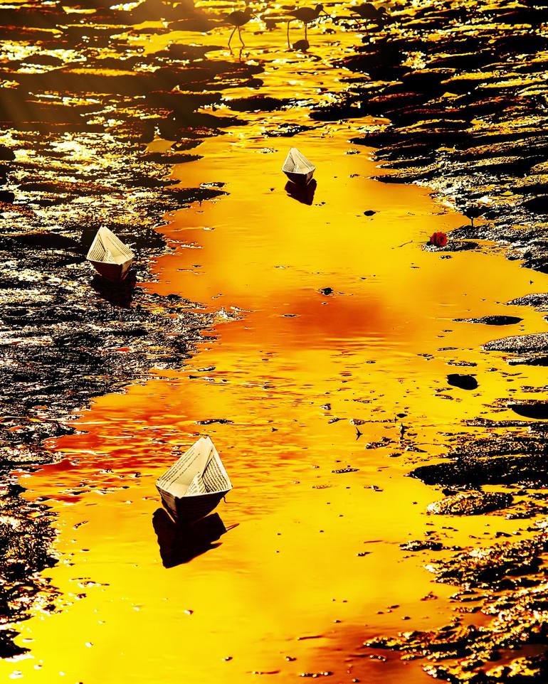 Golden Street of Paraty Photography by Diego Stamato | Saatchi Art