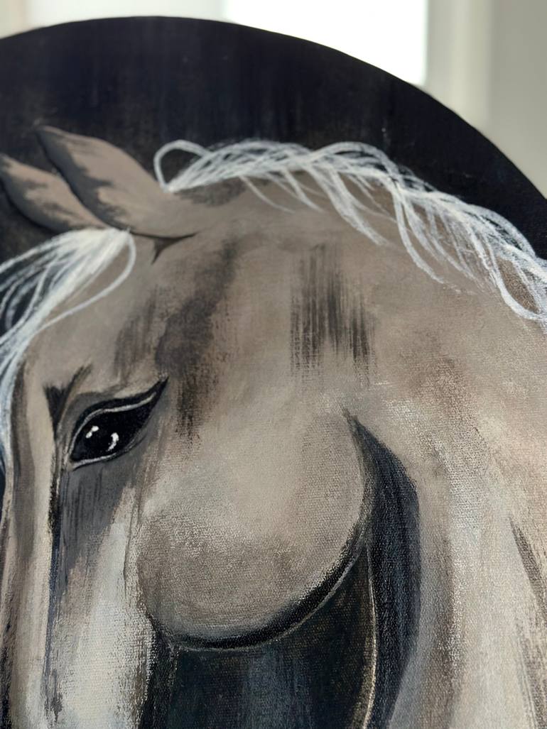 Melancholy Horse Painting by Almas Zehra | Saatchi Art