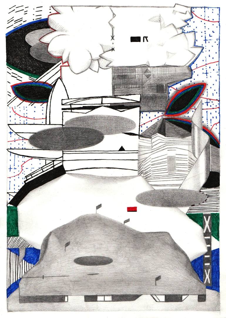 Fresh mountain ambient Drawing by Flux Field | Saatchi Art