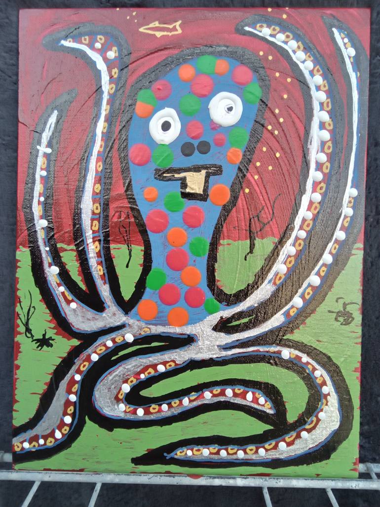 Goofy sea creature Painting by Mark Sondgeroth | Saatchi Art