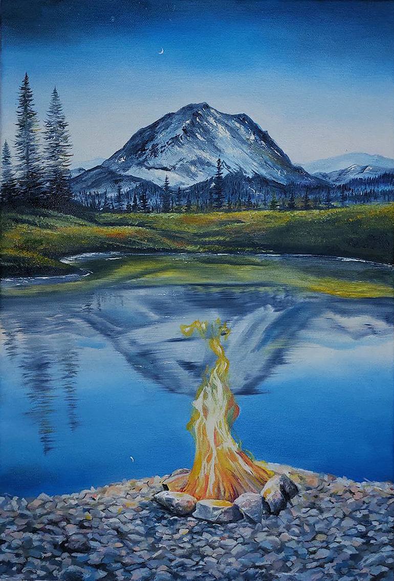 Chill fire Drawing by Mariia Vlasenko | Saatchi Art