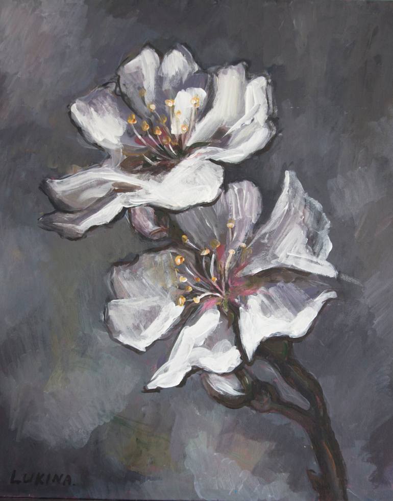 almond blossom Painting by Sveta Lukina | Saatchi Art