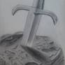 Excalibur Drawing by Anthony Gauthier | Saatchi Art