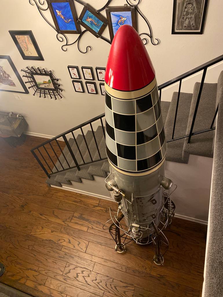 Space Rocket! Sculpture by Aaron Nelson | Saatchi Art