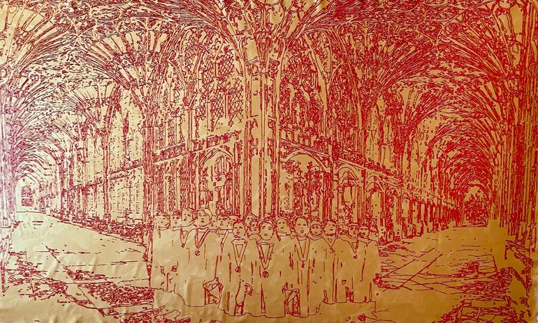 Line Art, Historical Series Glaucester Cathedral Painting by Ece ...