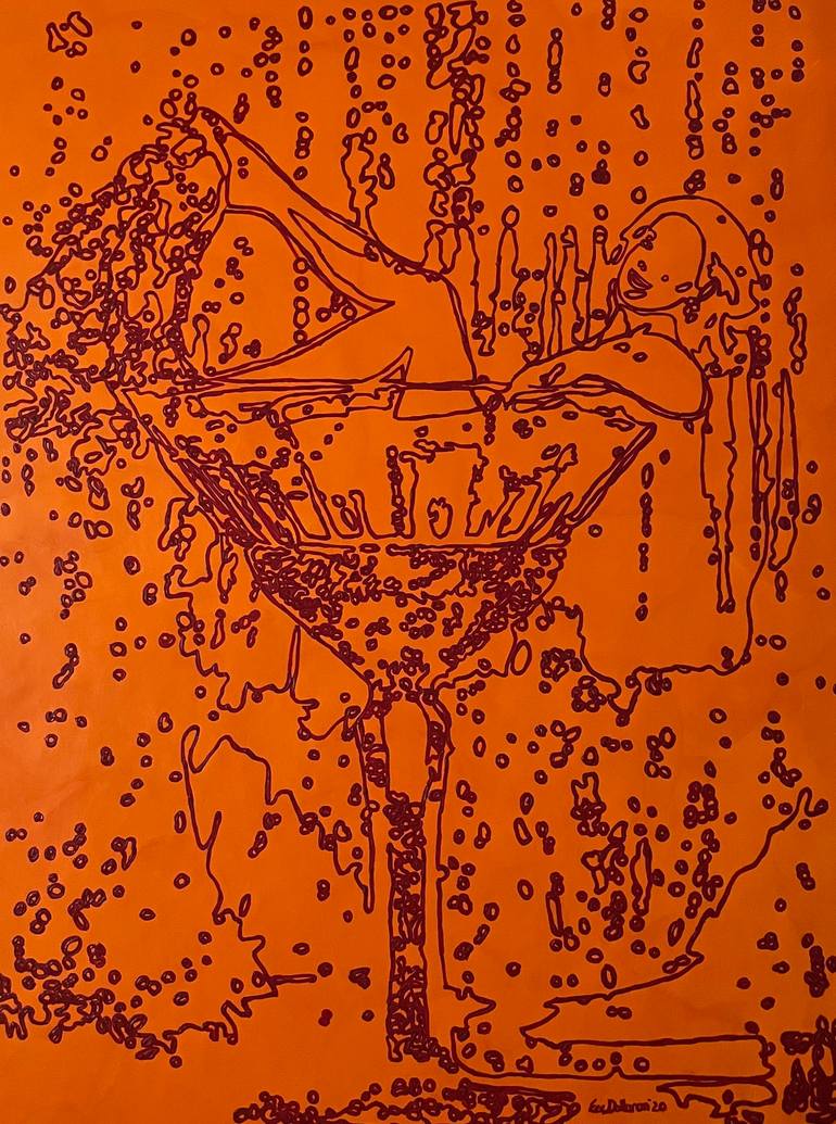 Line Art, Emotions, Angelique Painting by Ece Dalkiran | Saatchi Art