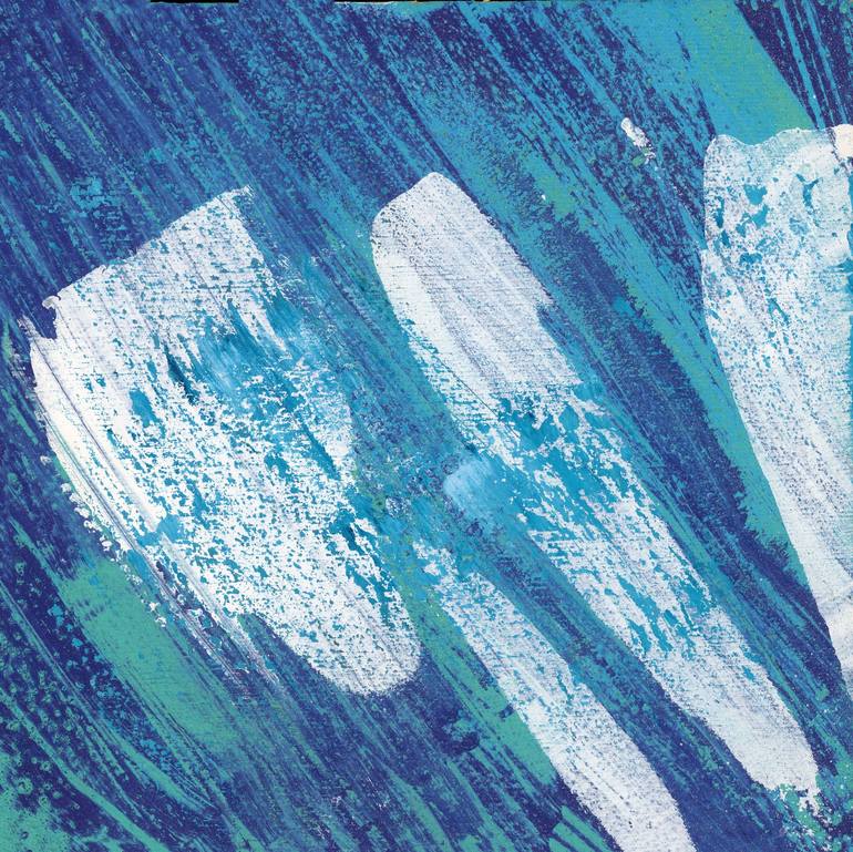 Purple, Teal, and white Painting by Benjamin Appleby-Maguire | Saatchi Art