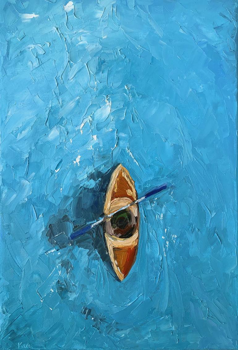 Blue surface Painting by Anastasiia Kos | Saatchi Art