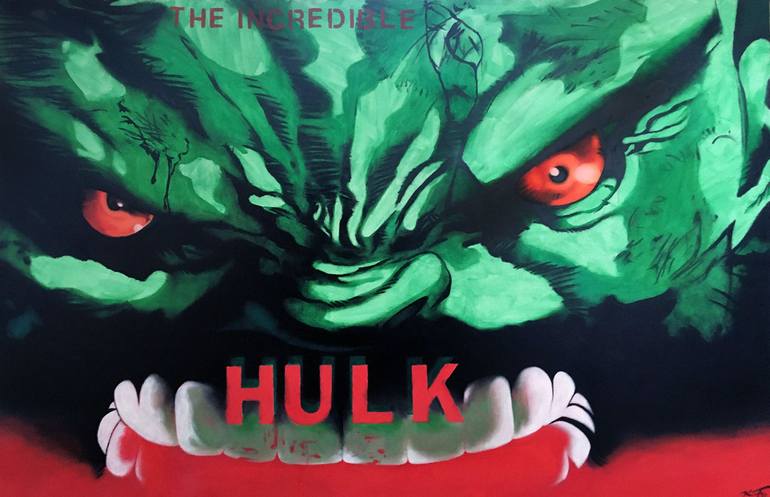The Incredible Hulk Painting by Kenneth Jackson | Saatchi Art