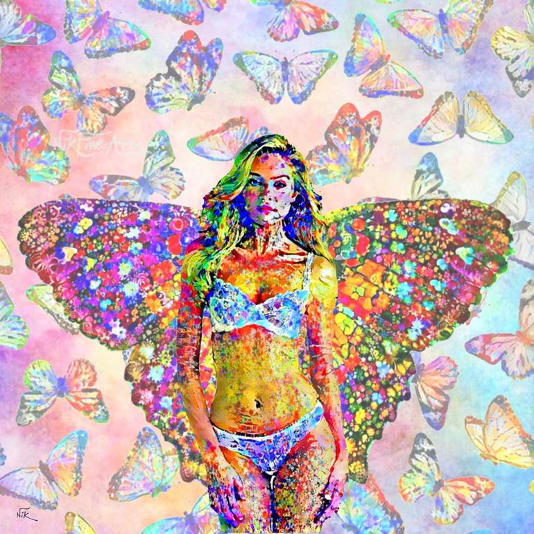 MOST BEAUTIFUL BUTTERFLY Painting by Nik Tod | Saatchi Art