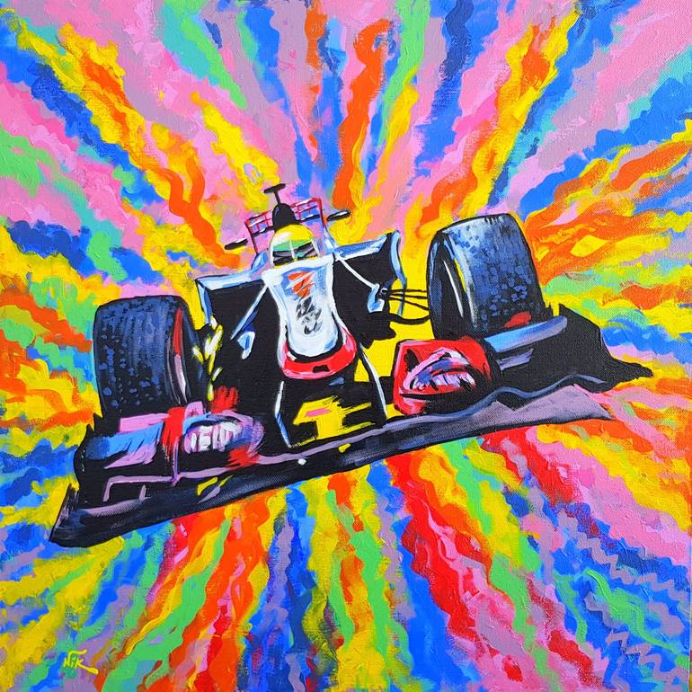 FORMULA ONE SPORT RACING CAR Painting by Nik Tod | Saatchi Art