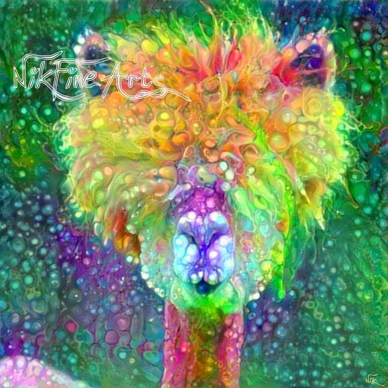 HEAD OF LAMA Painting by Nik Tod | Saatchi Art