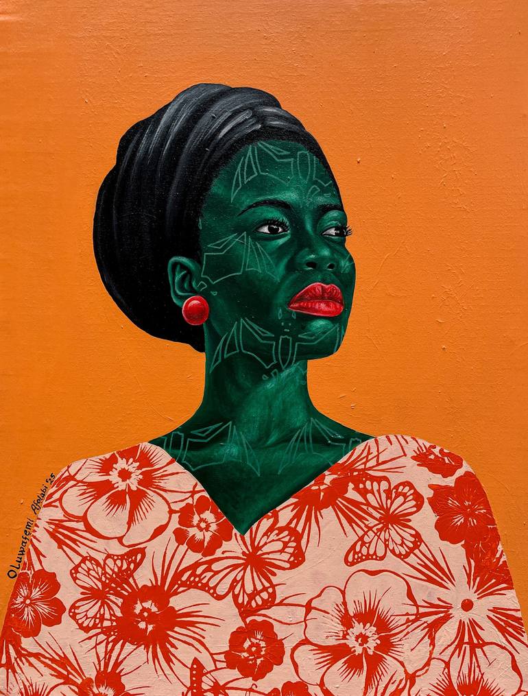 Sisters in yellow 2 Painting by Oluwafemi Afolabi | Saatchi Art