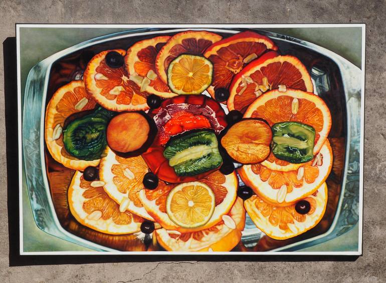 Foodscape with Fruit Painting by Paul Littlehales | Saatchi Art