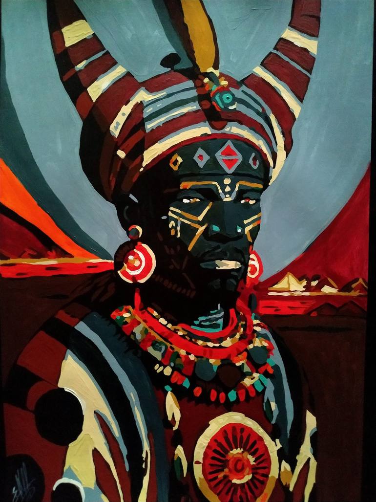 African shaman #3 Painting by Catherine C | Saatchi Art
