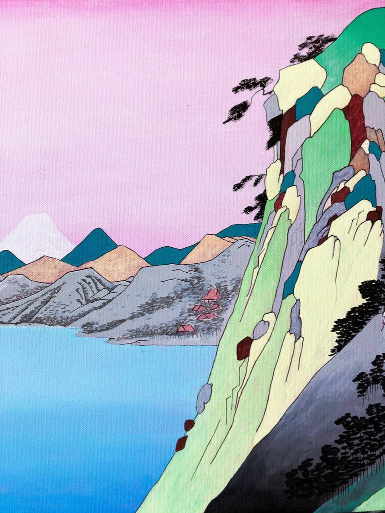Great Tokaido (Scarlet Sky) Painting by D Hodios | Saatchi Art