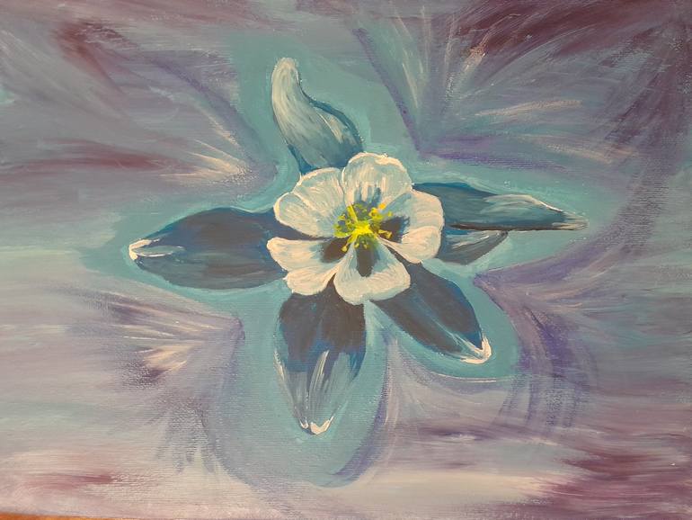 A flower from above Drawing by Kimberley Donaldson | Saatchi Art