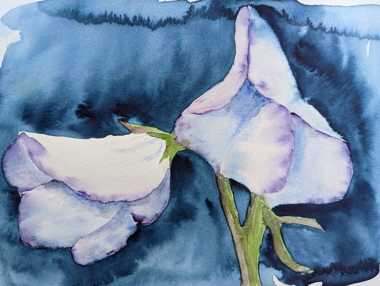 Sweet pea Painting by Kate Towner | Saatchi Art
