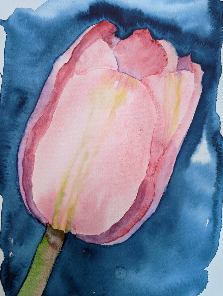 Pink tulip Painting by Kate Towner | Saatchi Art