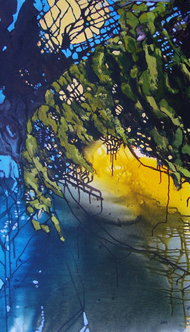 Kin Canyon Abstration Painting by Jeri-lynn Ing | Saatchi Art