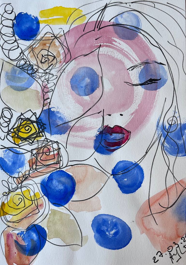 Femininity, watercolor painting Painting by Ayla Abutalib | Saatchi Art